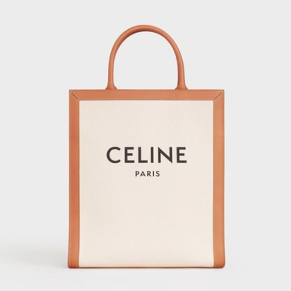 Celine Women Small Vertical Cabas Celine in Canvas with Celine Print ...